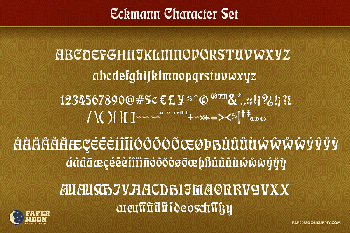 Eckmann & Eckmore Psychedelic Fonts, a Font by Paper Moon Graphic Supply