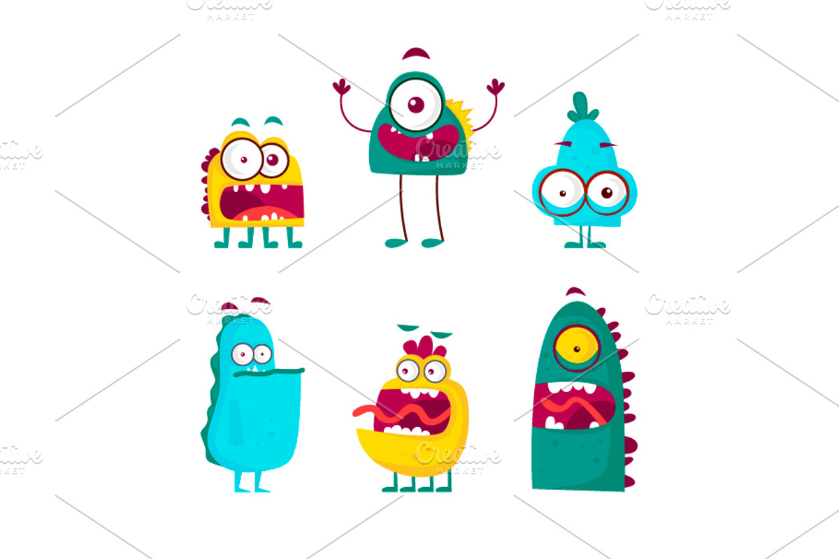 Characters monsters., an Animal Illustration by Podis