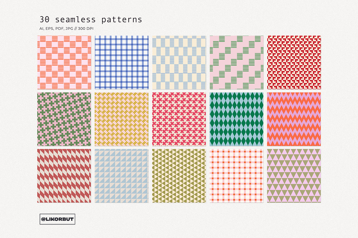 Cozy Vintage Geometric Pattern Set