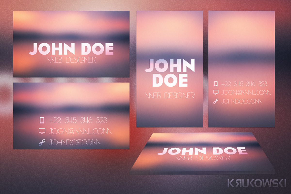 Blur Business Card Template, a Business Card Template by Krukowski Graphics