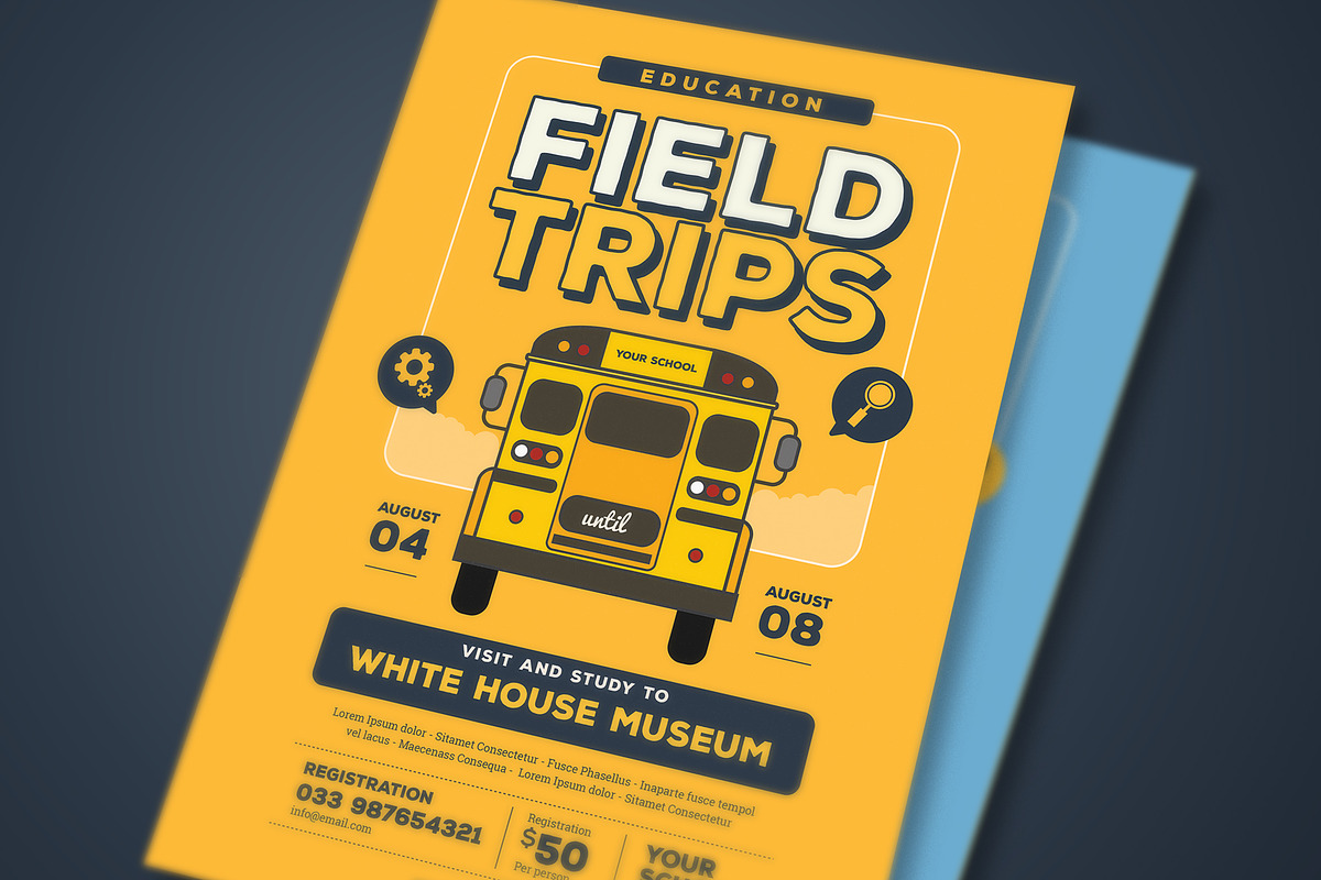 Field Trips Event Flyer, a Flyer Template by Guuver