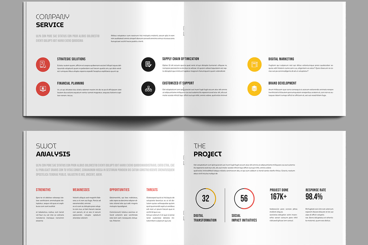 Business Pitch Deck Brochure Layout