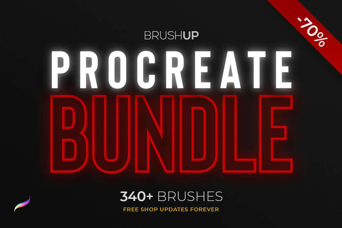 Procreate Bundle 70% OFF, a Brush Add-On by BrushUp