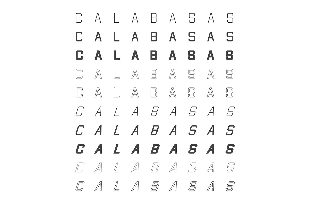 Calabasas | Display Font Family, a Sans Serif Font by Pixel Supply Co.
