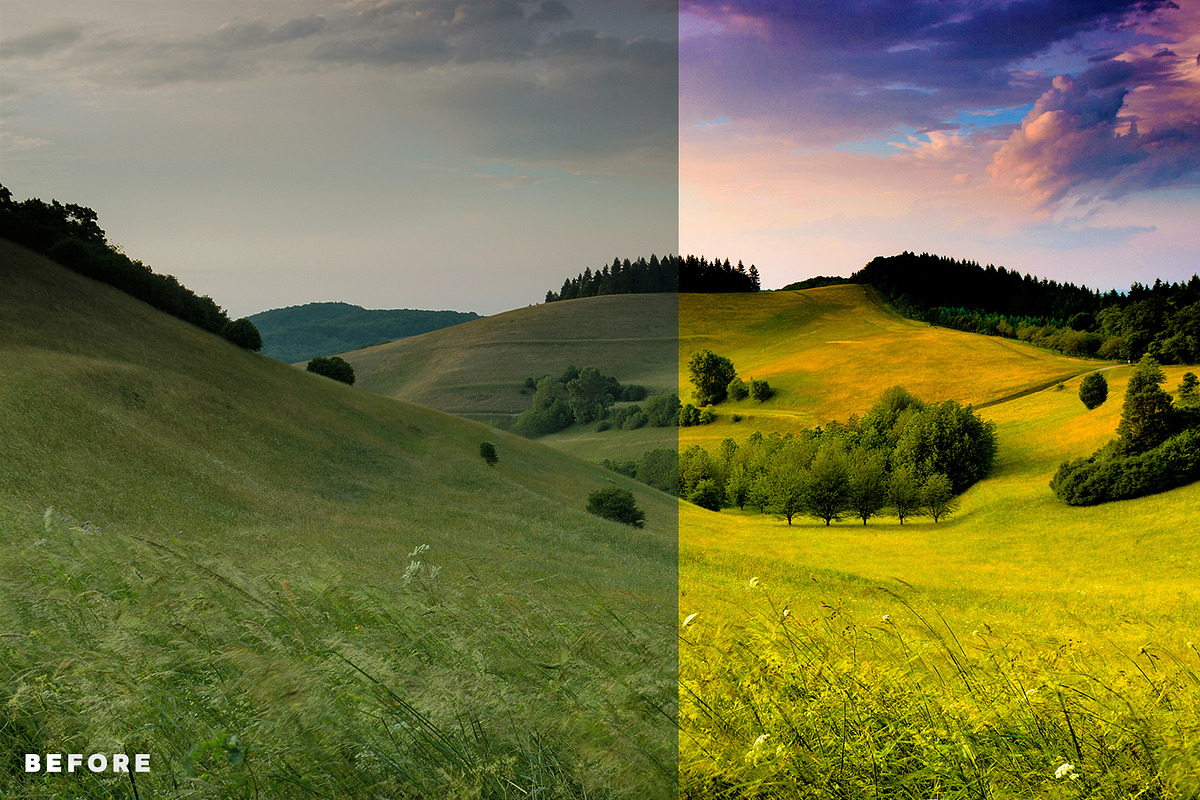 Landscape LUTs for Color Grading, an Action Add-On by Presetsh.com
