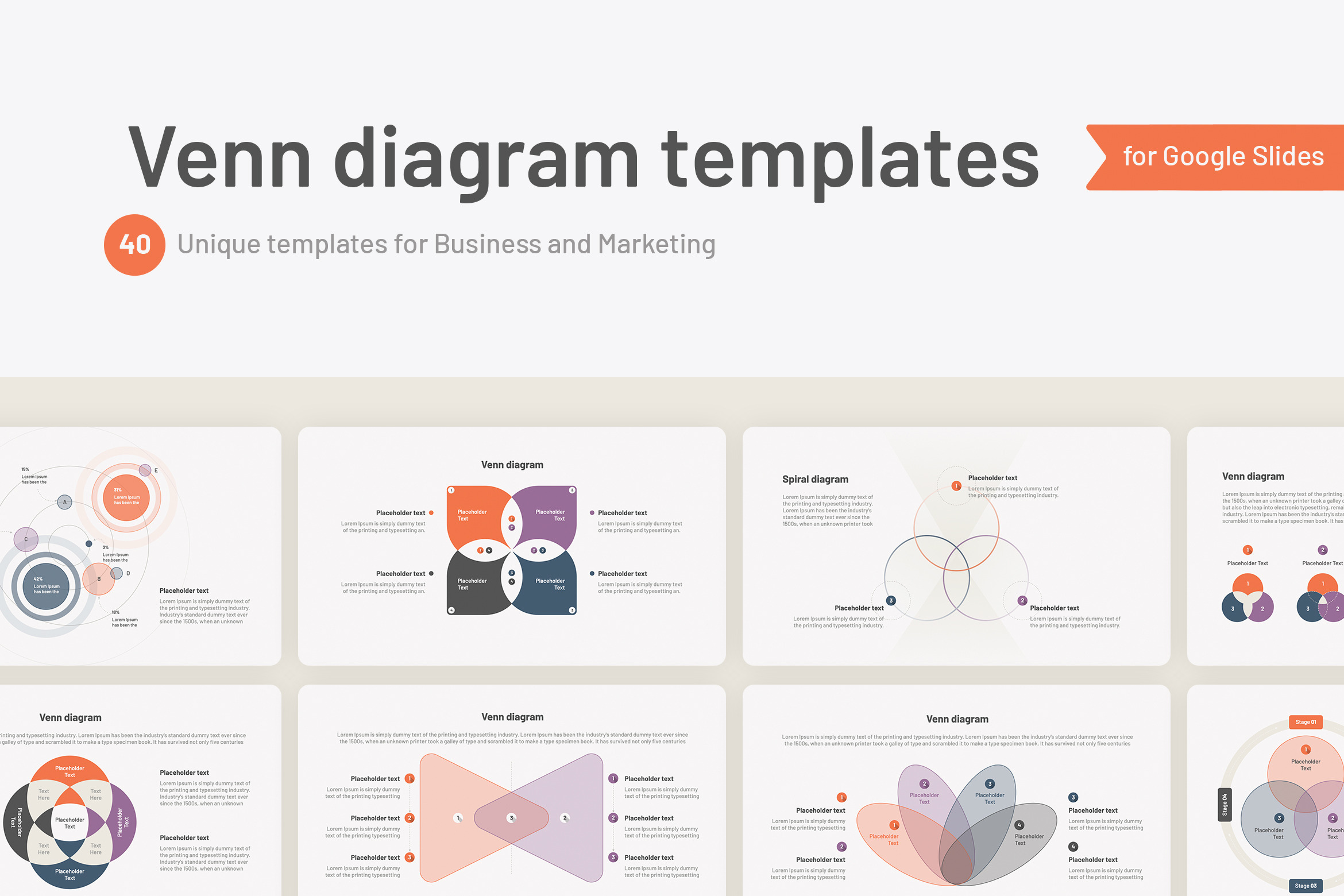 Venn diagram Google Slides templates
