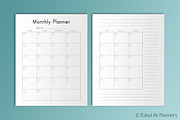 Monthly Planner 7x9 Printable, a Stationery Template by EasyLifePlanners