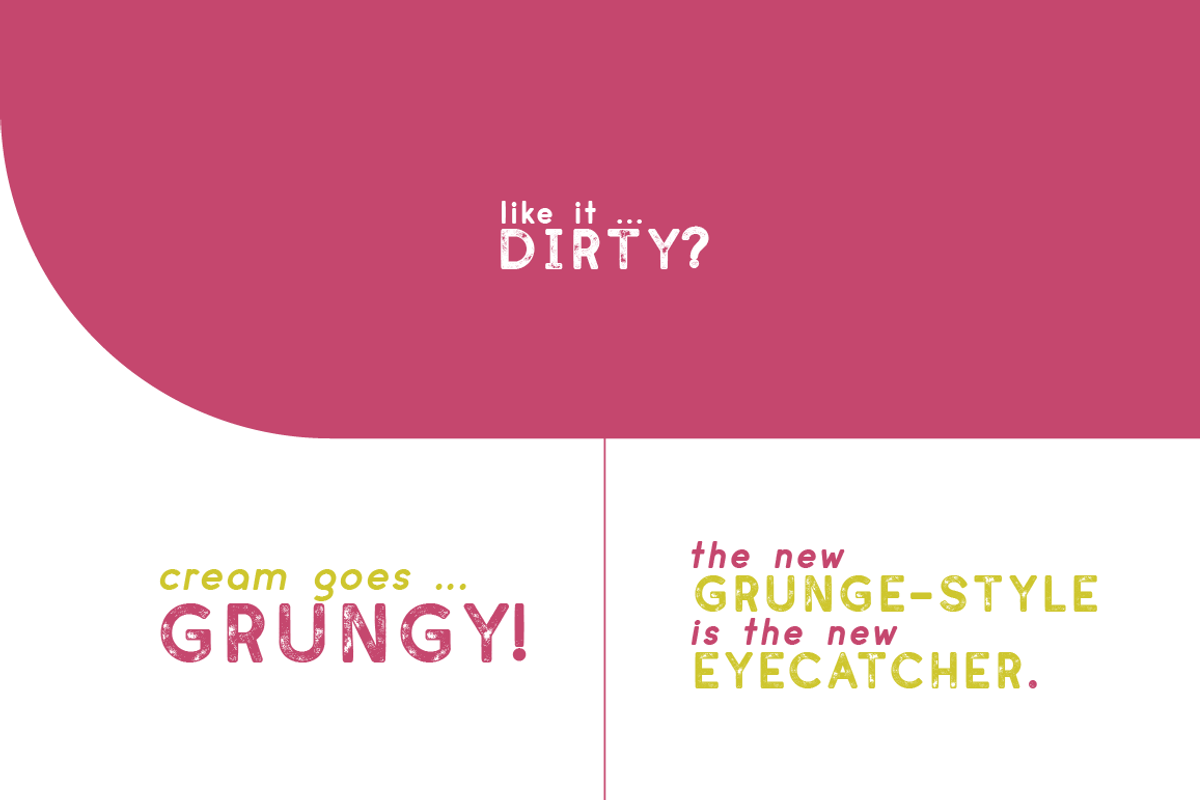 cream - complete font family, a Sans Serif Font by Shaped Fonts