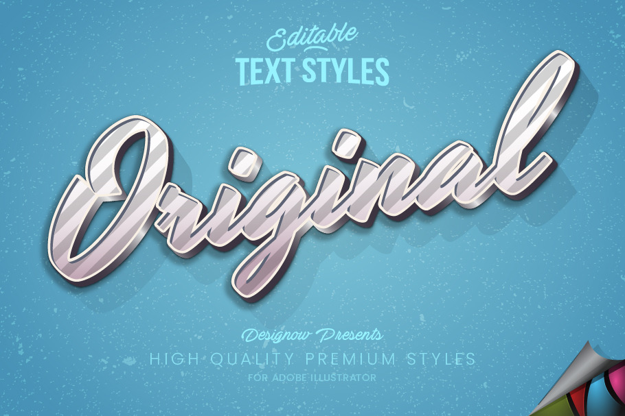 Retro Vintage Illustrator Text Style, a Layer Style Add-On by Designow ...
