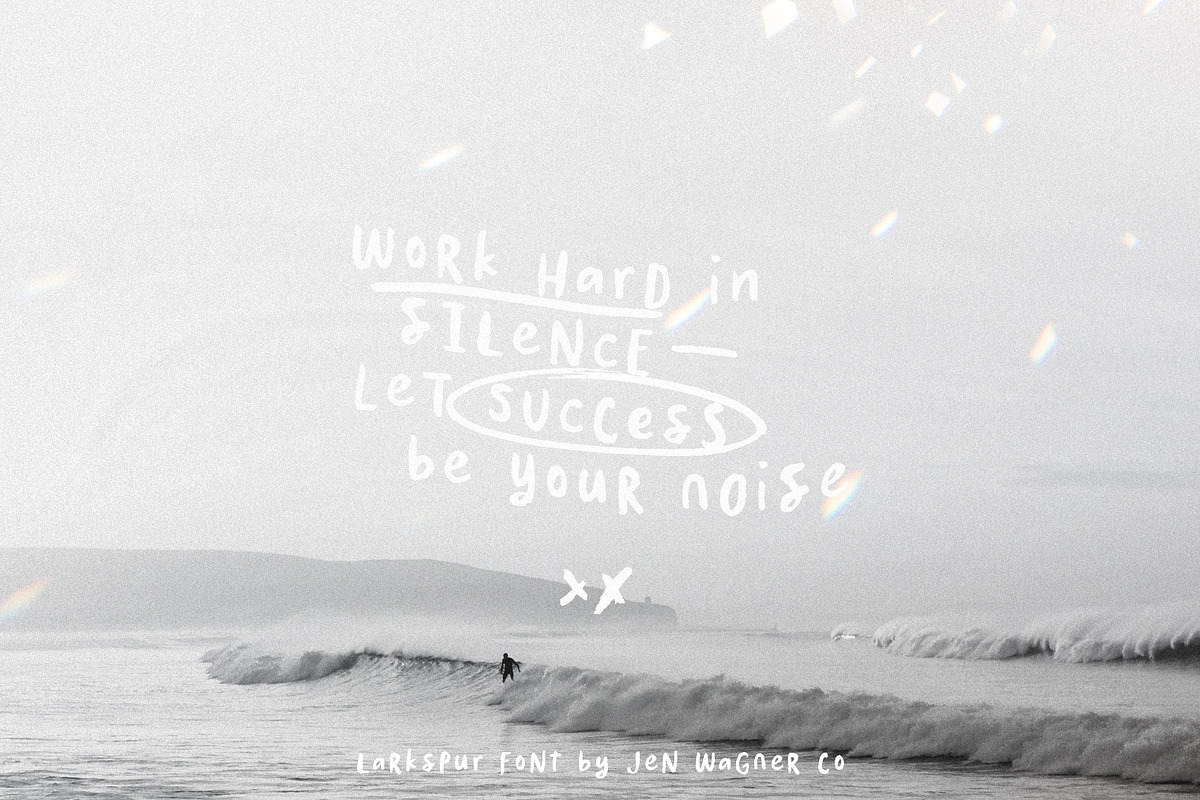 Larkspur | A Textured Quotes Font, a Font by Jen Wagner Co