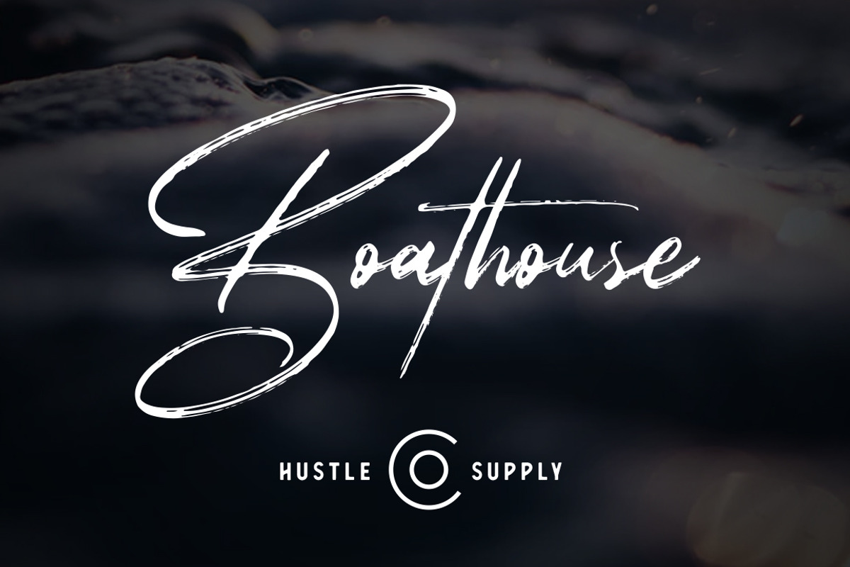 Boathouse - A Signature Brush Font, a Script Font by Hustle Supply Co. | Creative Market