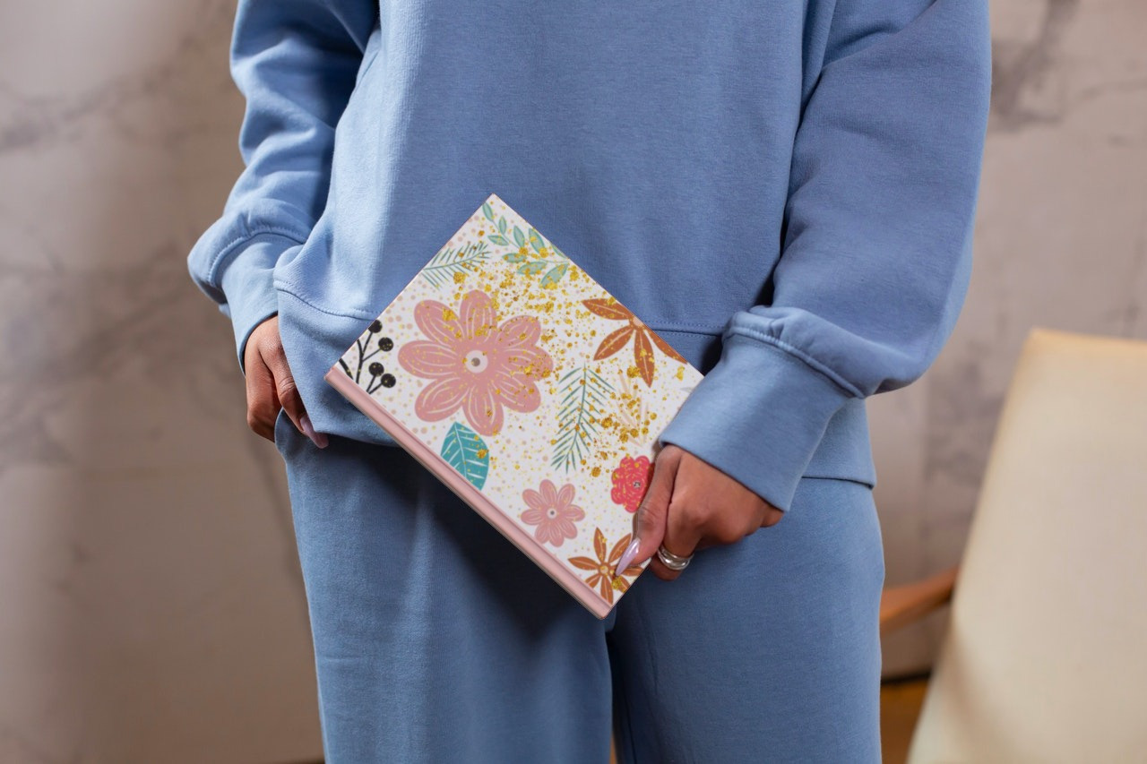 Floral Pattern Journal Cover Template