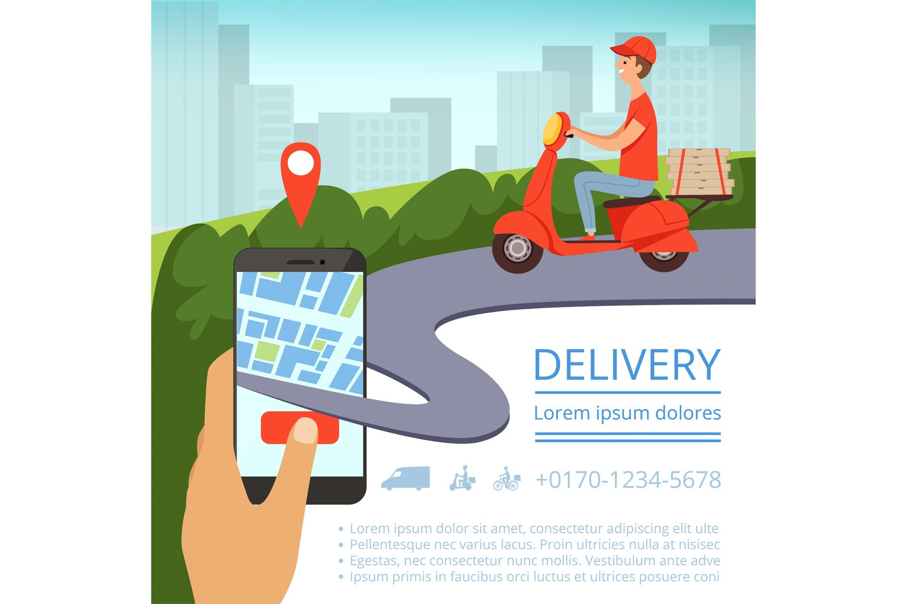 Order delivery online. Shipment, a Background Graphic by Onyx