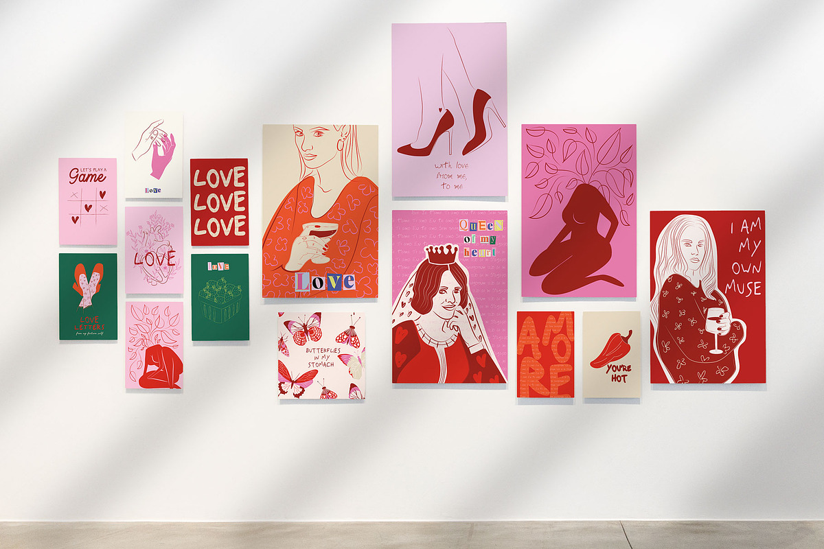 Poem of Love posters printable | Creative Market