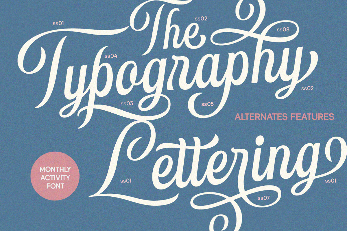 Monthly Activity Script, a Script Font by Letterhend Studio | Creative Market