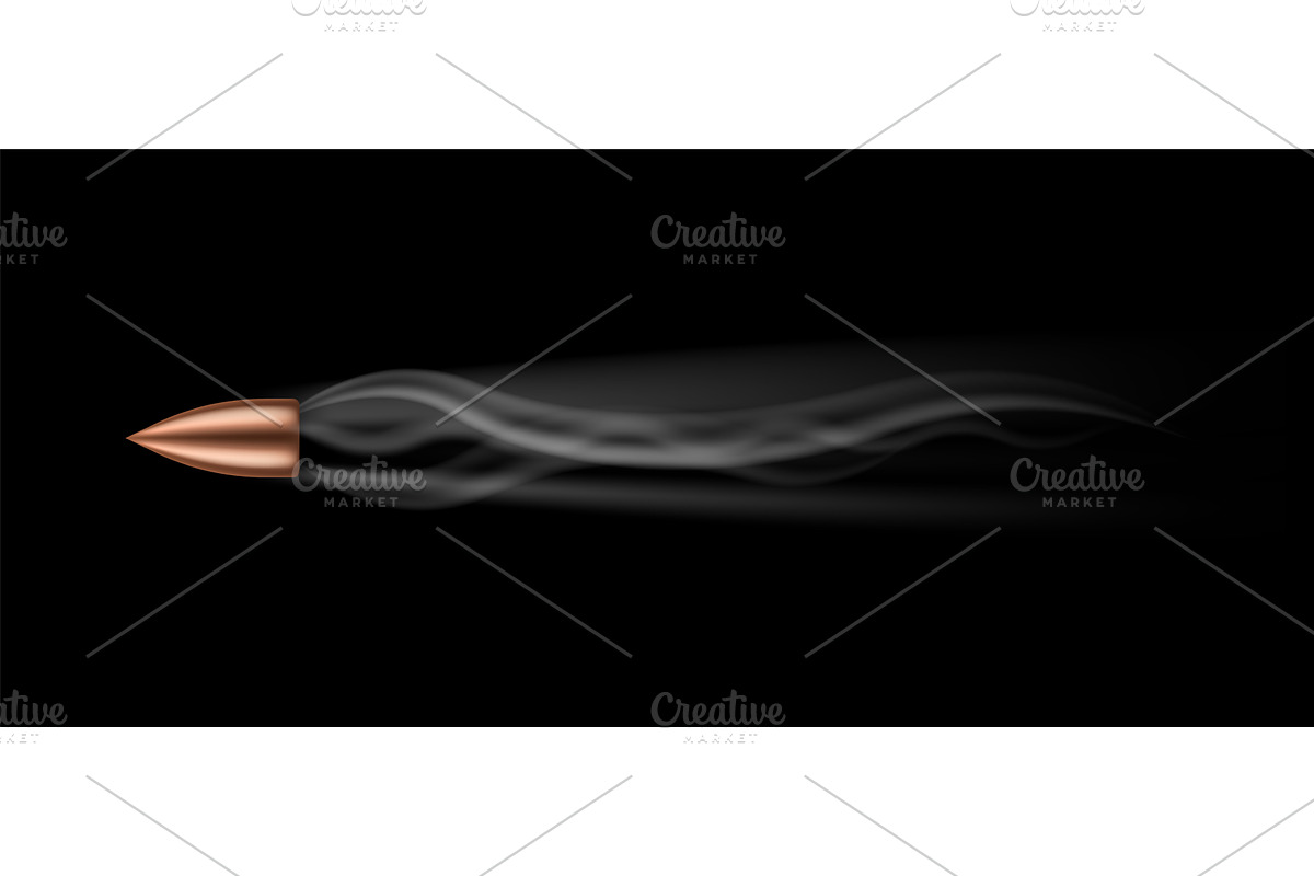 Bullet realistic. Flying bullet with, an Object Graphic by YummyBuum ...