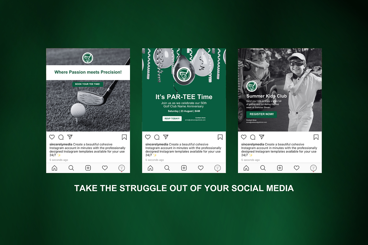 15 Golf Social Media, a Social Media Template by Sincerely Media