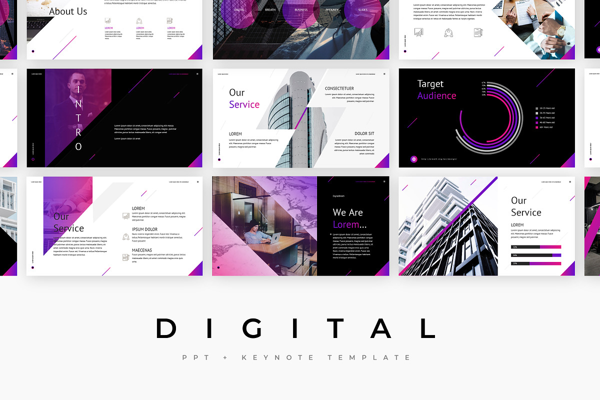 Digital - PowerPoint template + KEY, a Presentation Template by Digital ...