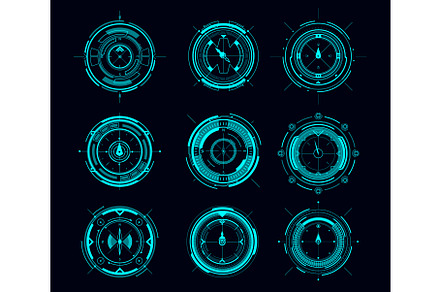 HUD compass, aim control, a Templates & Theme by Vector Tradition
