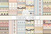 TRIBAL CHIC digital paper, a Pattern Graphic by Royal Digital Store