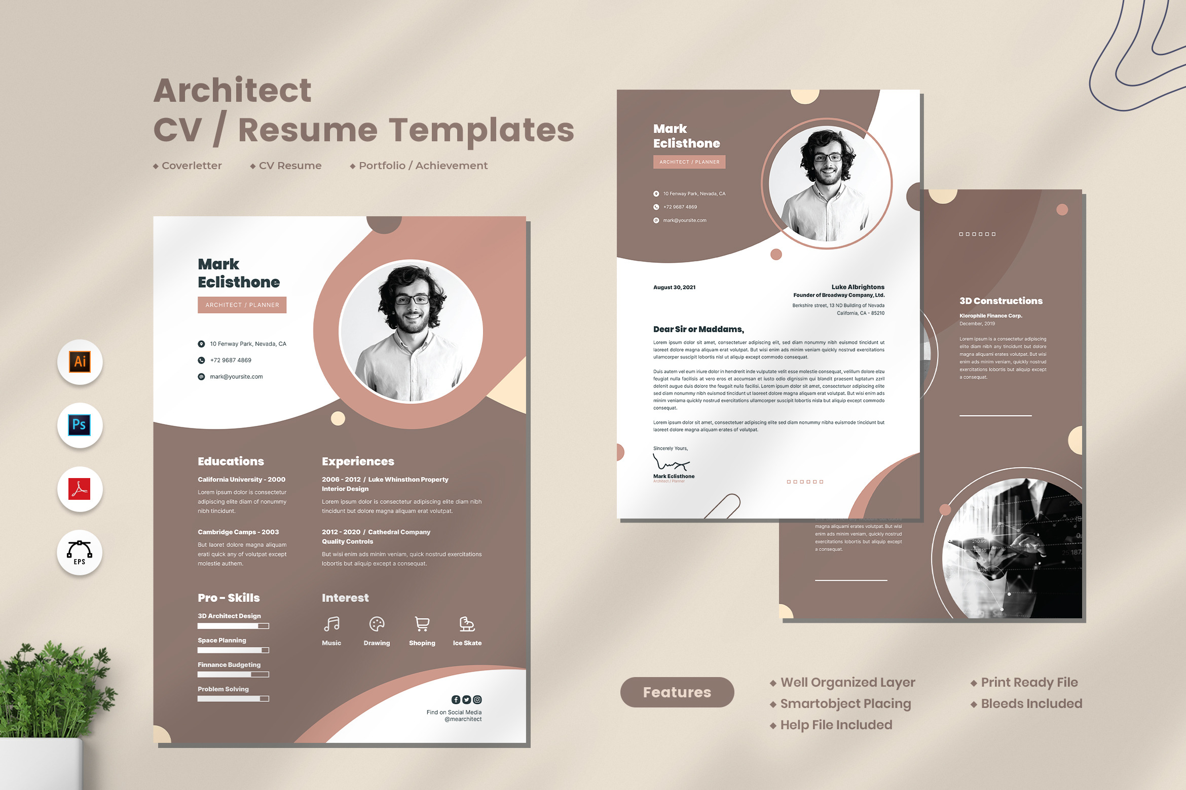 Architect CV Resume, a Resume Template by Rahardi Creative