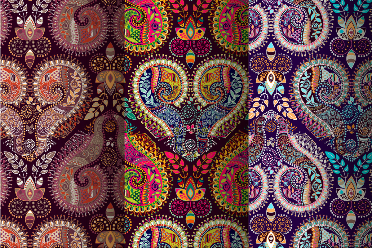 3 Indian Patterns, a Pattern Graphic by Sunny_Lion