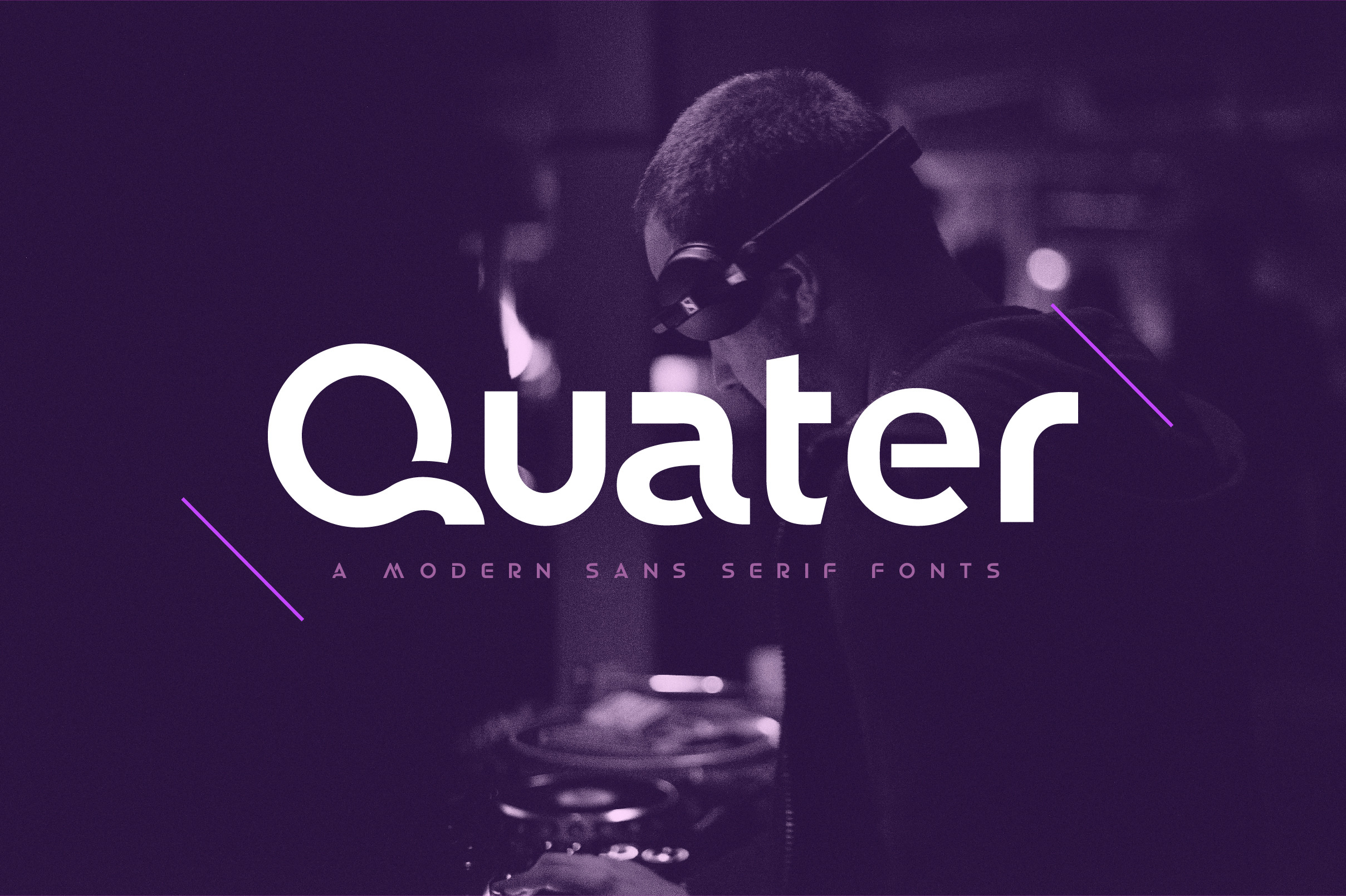 Quater, a Sans Serif Font by geengraphy