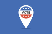 Voting Location Marker, an Illustration by Vector Kitchen by Zoljo