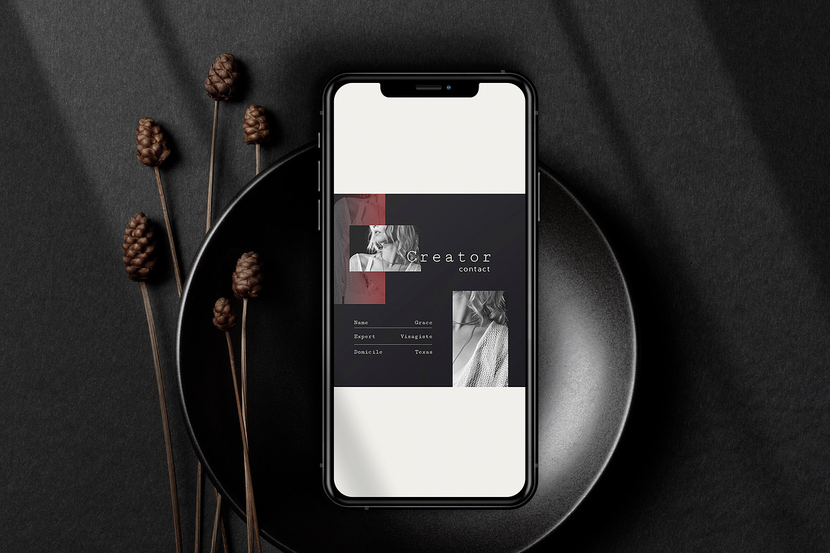 Black Instagram templates CANVA+PSD, a Social Media Template by Lafnaeri