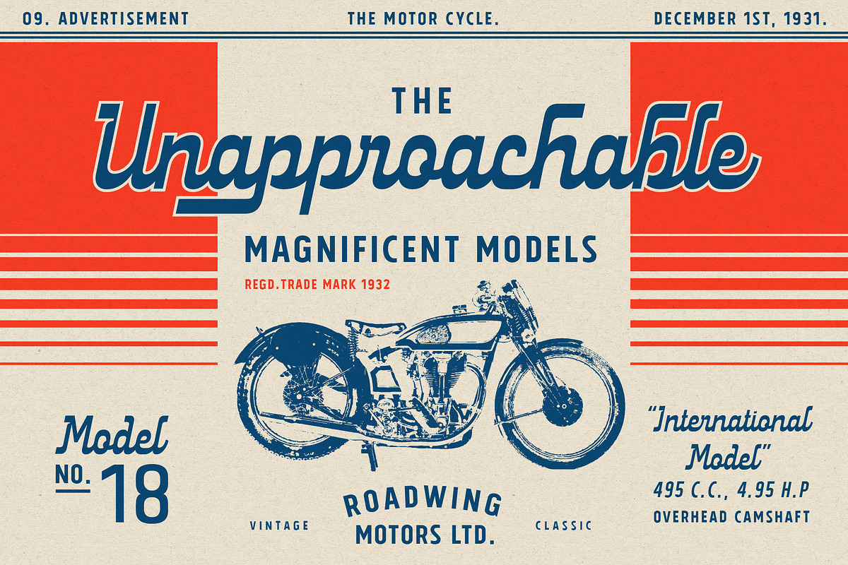 Roadwing Retro Automobile Fonts