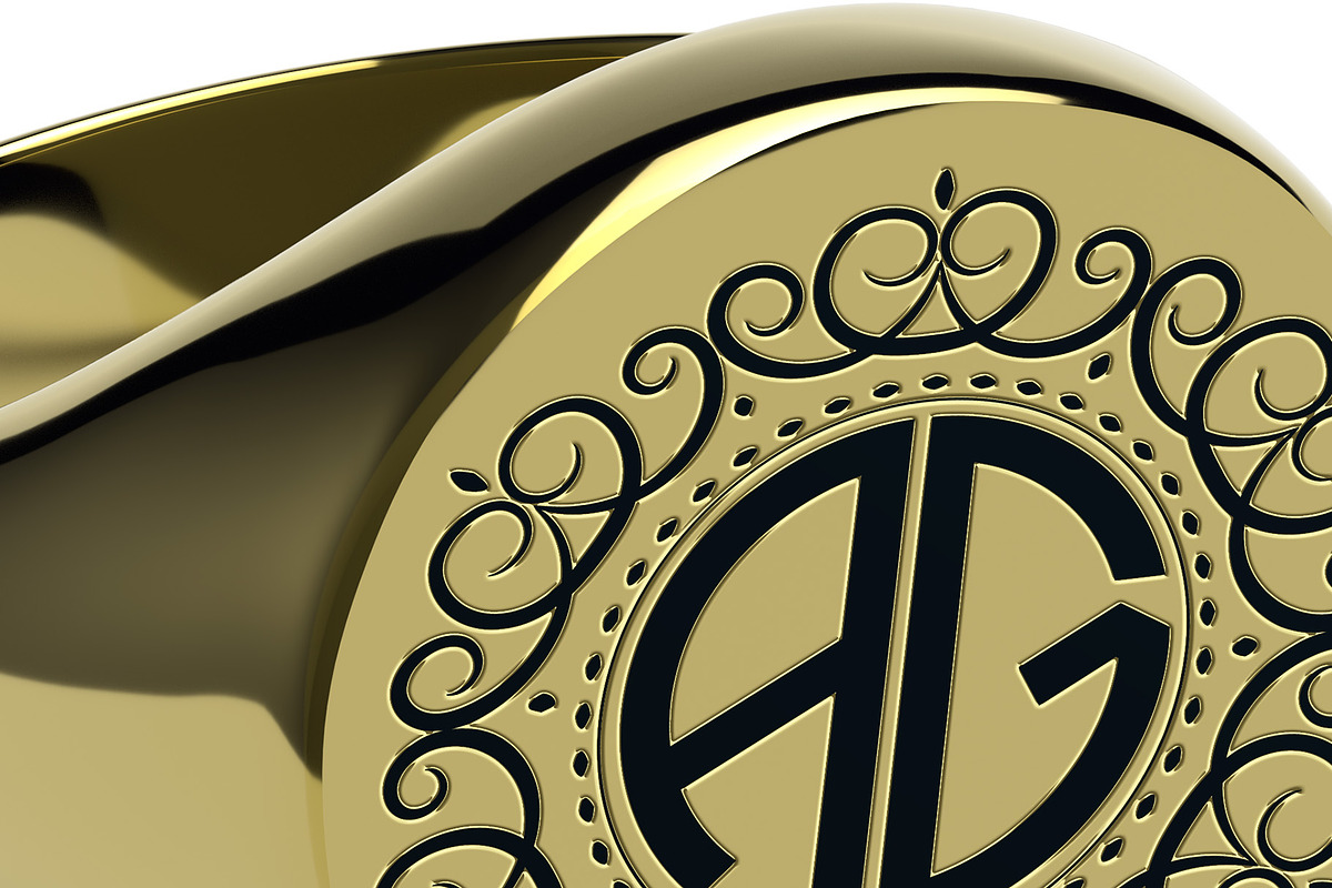 Signet Ring Logo Mockup, a Pens & Pencil Mockup by Illusiongraphic