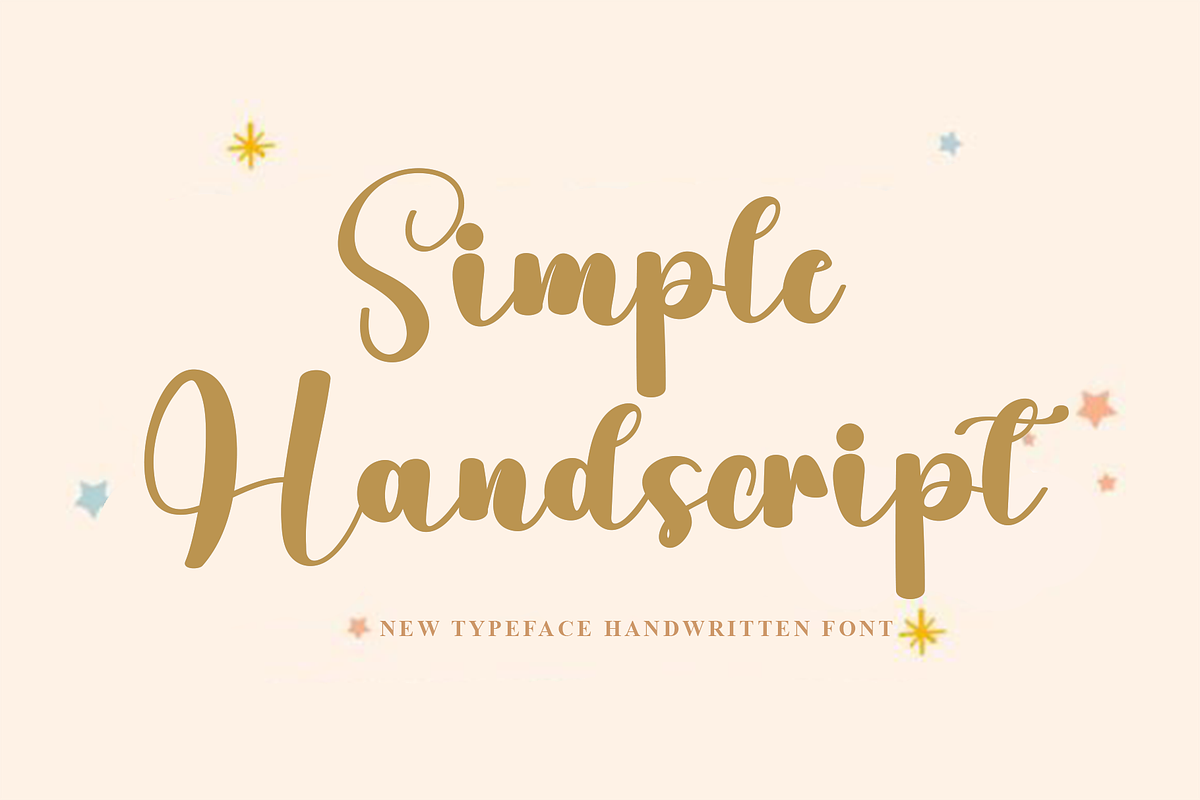 Simple Handscript, a Handwritten Font by InermediaSTUDIO