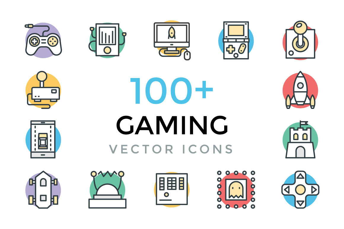 100+ Gaming Vector Icons, an Icon by Vectors Market