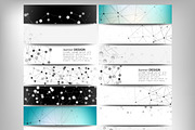 Headers set, science backgrounds, a Technology Illustration by VectorShop