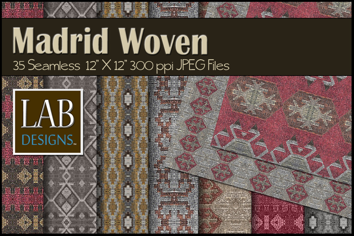35 Spanish Woven Fabric Textures, a Texture Graphic by Lab Designs