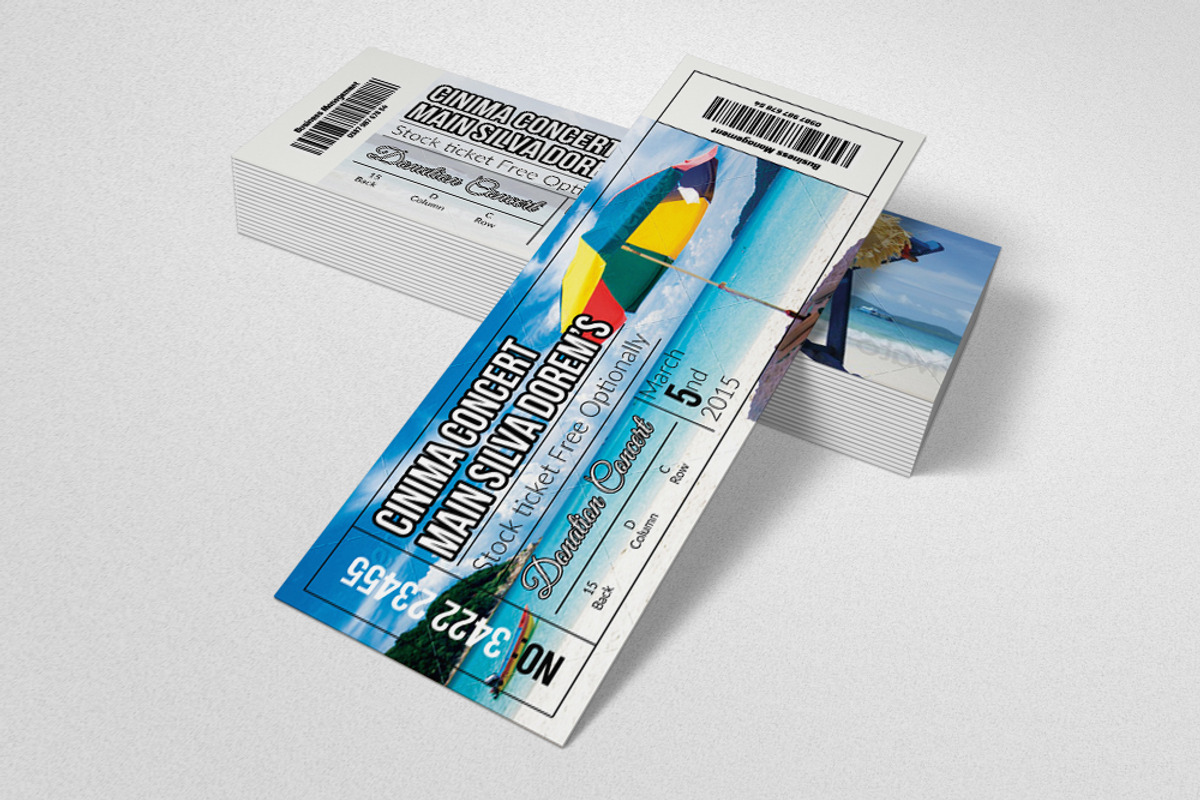 2 Sided Tour TravelTickets Template, an Invitation Template by Psd ...