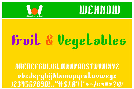 fruit vegetable font
