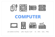 COMPUTER PARTS ICONS PACKS | Icons ~ Creative Market