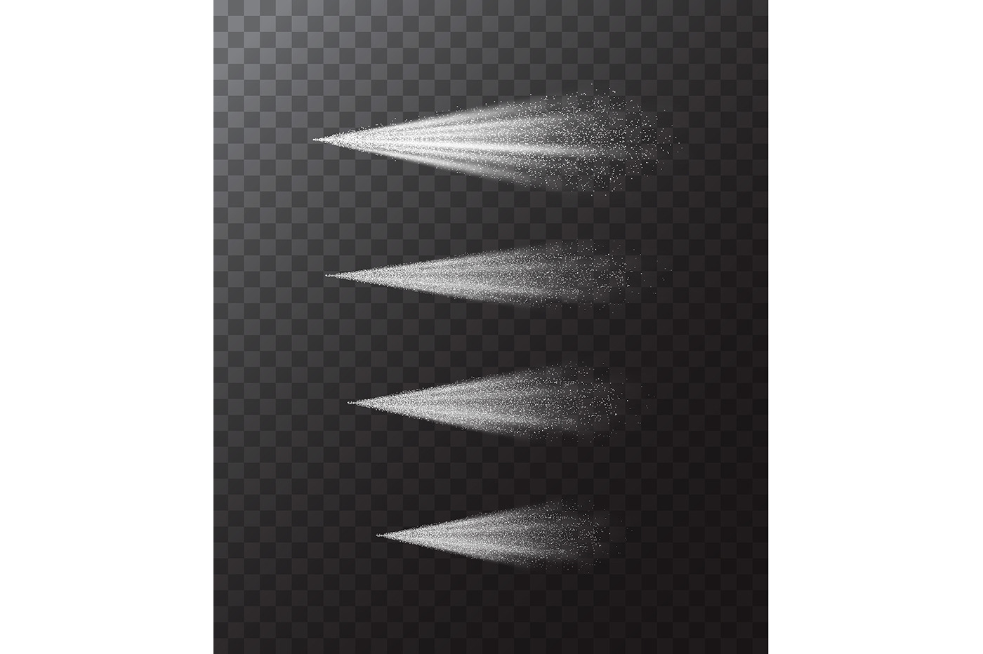 Water Spray White Fog Set. Vector, a Texture Illustration by Bigmouse_art