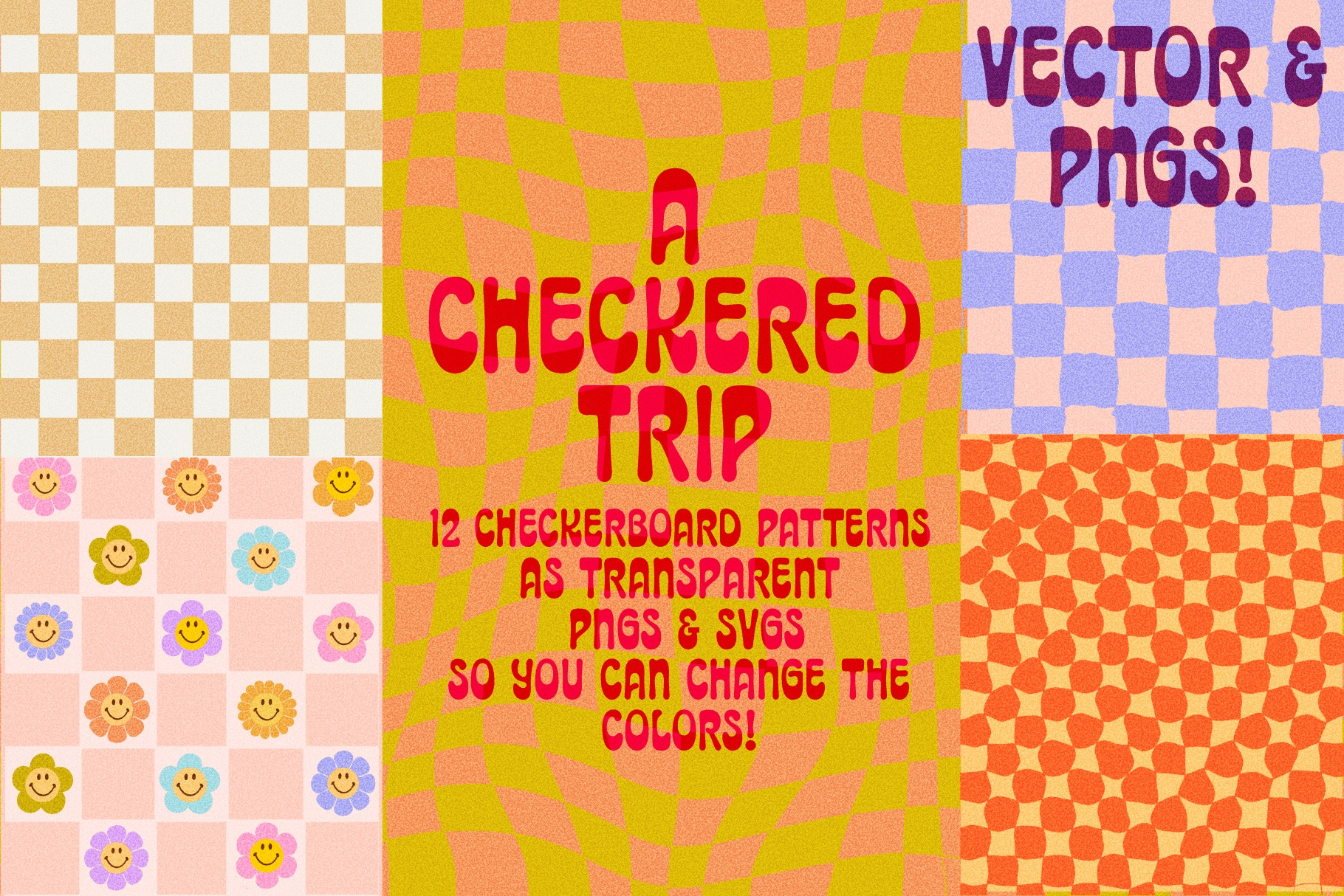 Checkered Patterns - trippy patterns, a Background Graphic by Dear ...
