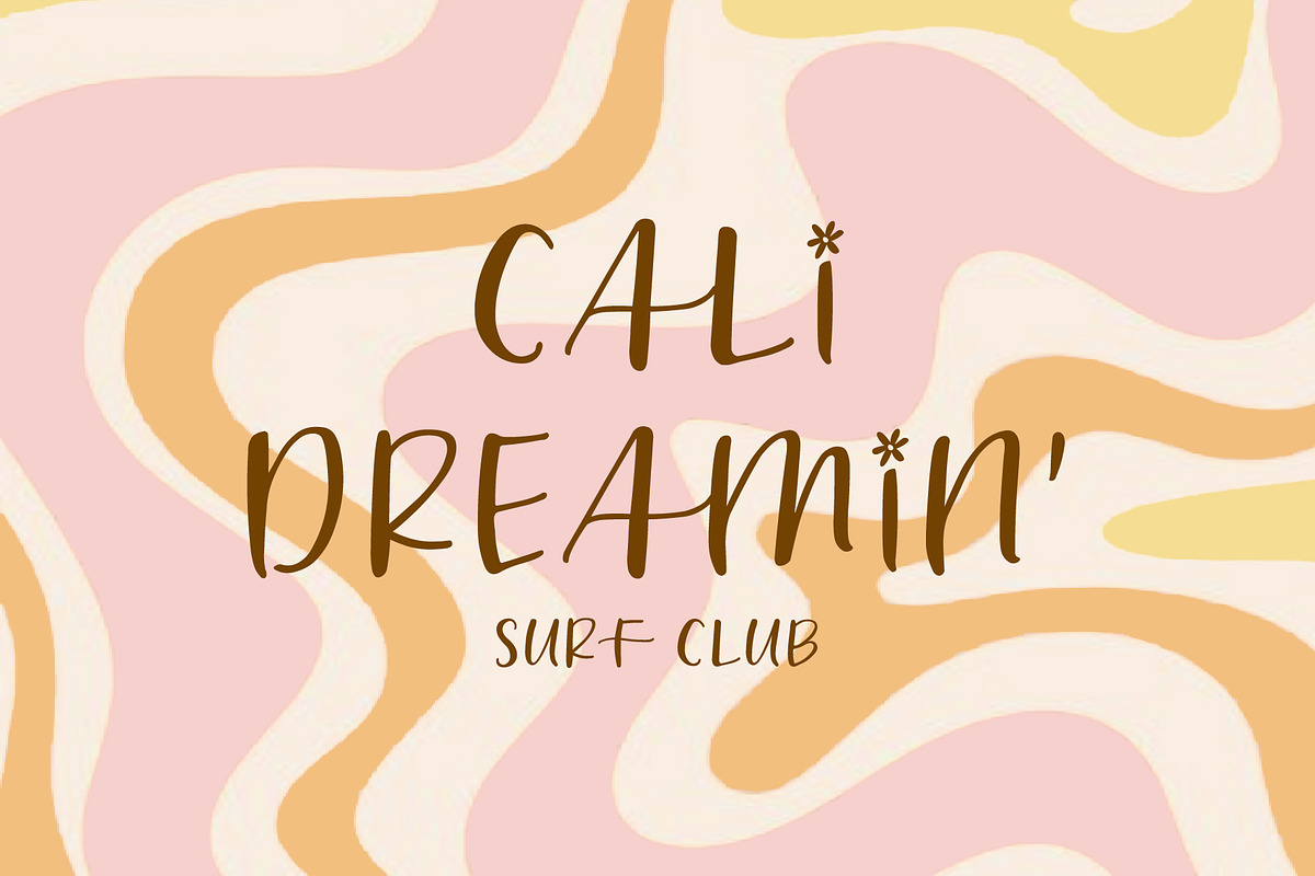 Daisy Beth All Caps Font, a Handwritten Font by Design by Laney