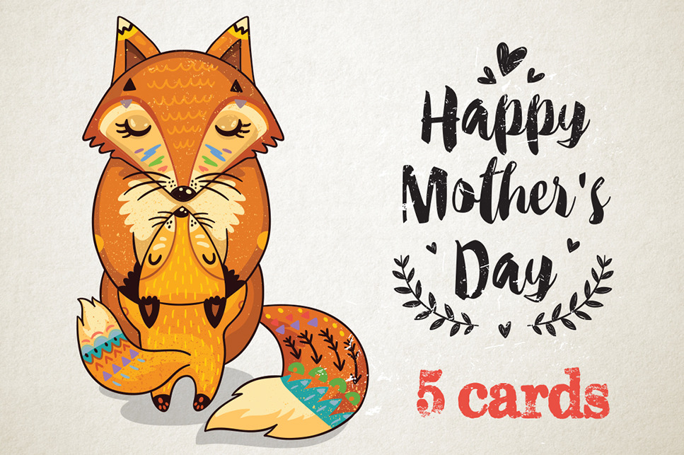 Happy Mother's Day cards, an Animal Illustration by PenguinHouse