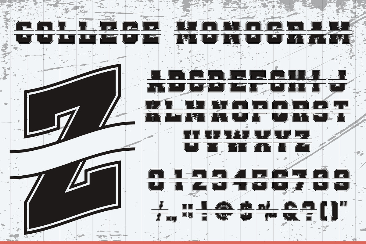 Varsity college sporty, a Slab Serif Font by Mini_World