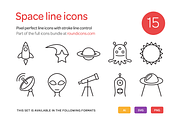 Space Line Icons Set, an Icon by Vectopus.com