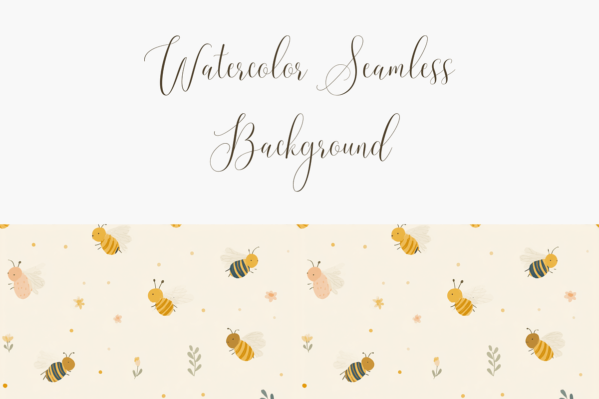 Cute Bees Seamless Pattern for Kids