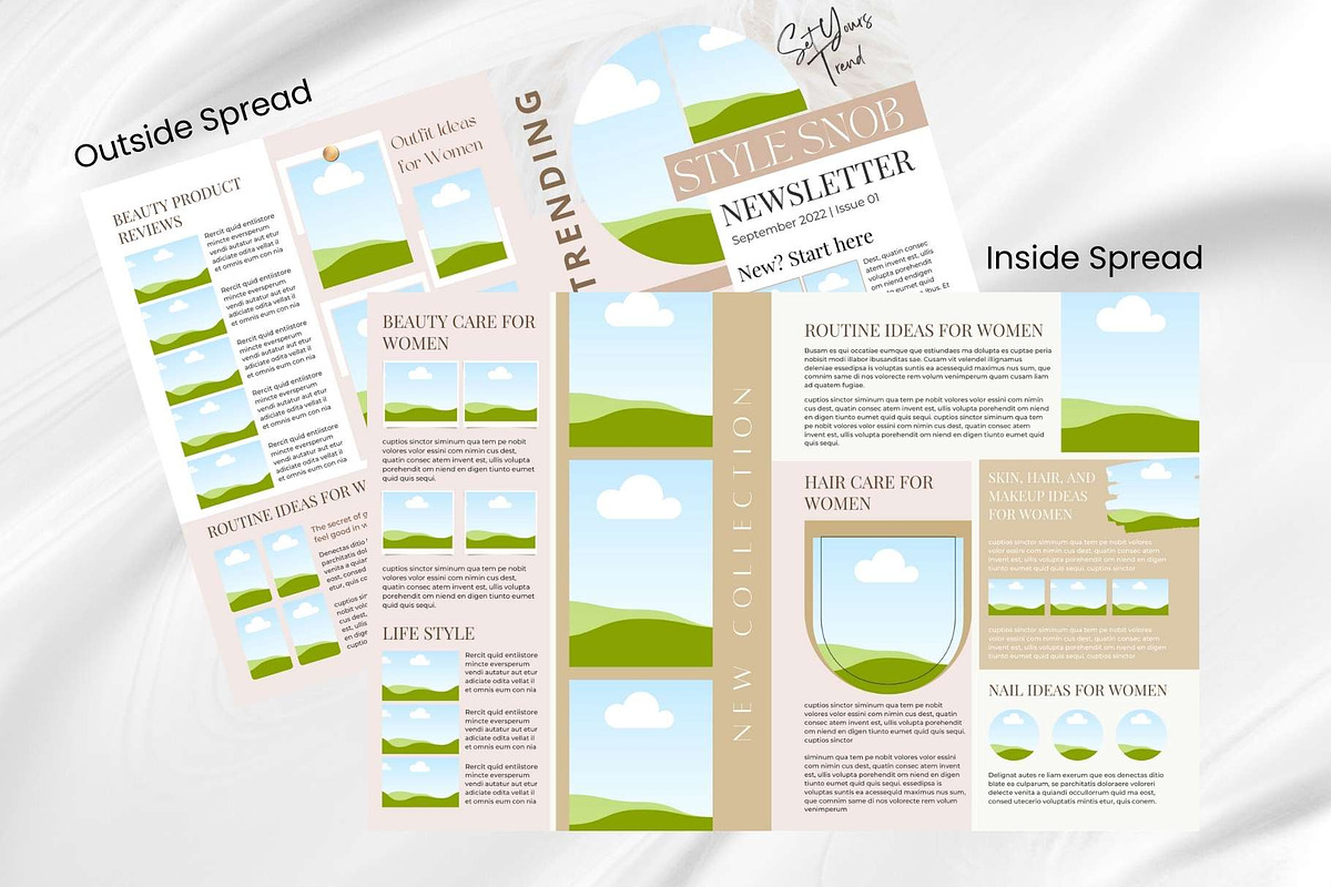Canva newsletter template for fashion