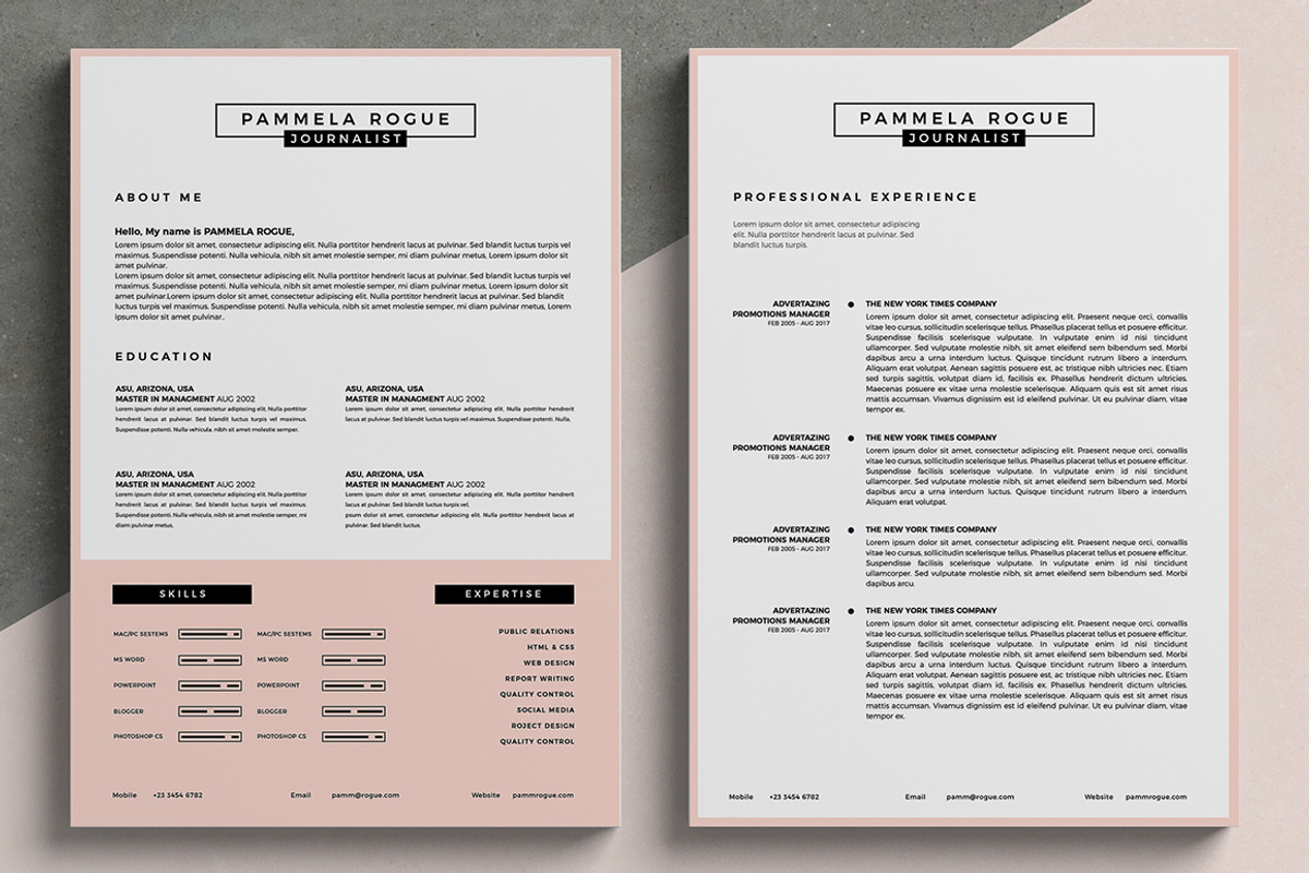 3 Pages Resume, a Resume Template by Clever After