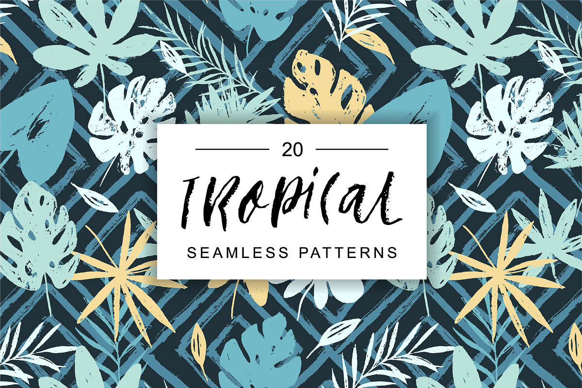 Tropical - Summer seamless patterns, a Pattern Graphic by Artnis