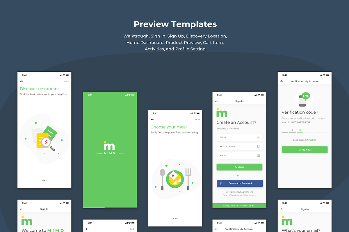 MIMO ui kit, an UI Kit Template by Mozza Shop UI