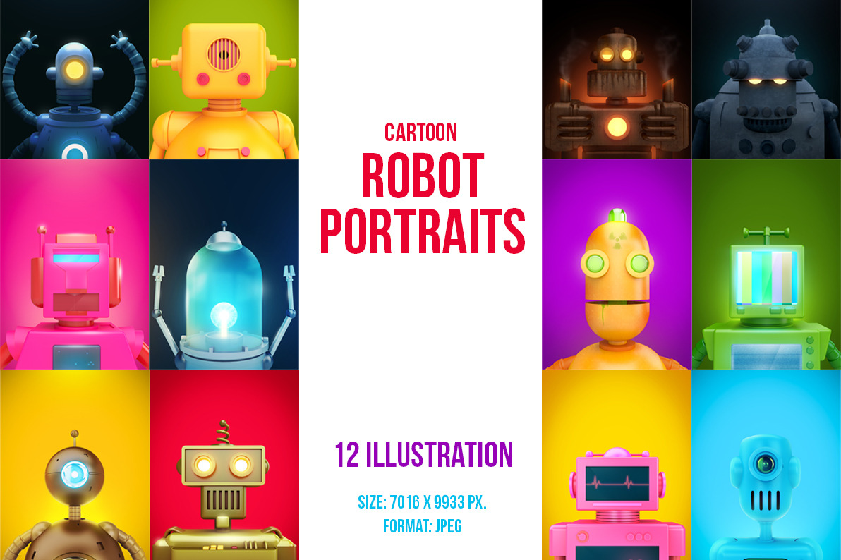 Robot portraits, a Technology Illustration by CGterminal